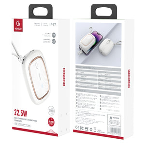 Hoguo - Mini Power Bank 10000mAH Panel LED Carga Rápida 22.5w c/ cable