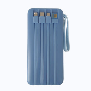 Hoguo - Power Bank 22.5W LED Carga Rápida 10000mAh c/cables - Azul